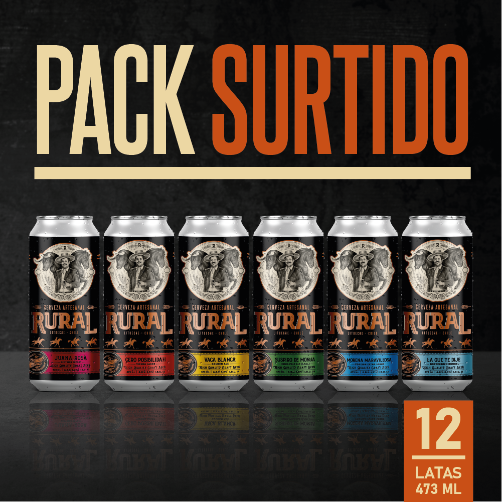 Pack 12 Latas Surtidas – Cerveza Rural